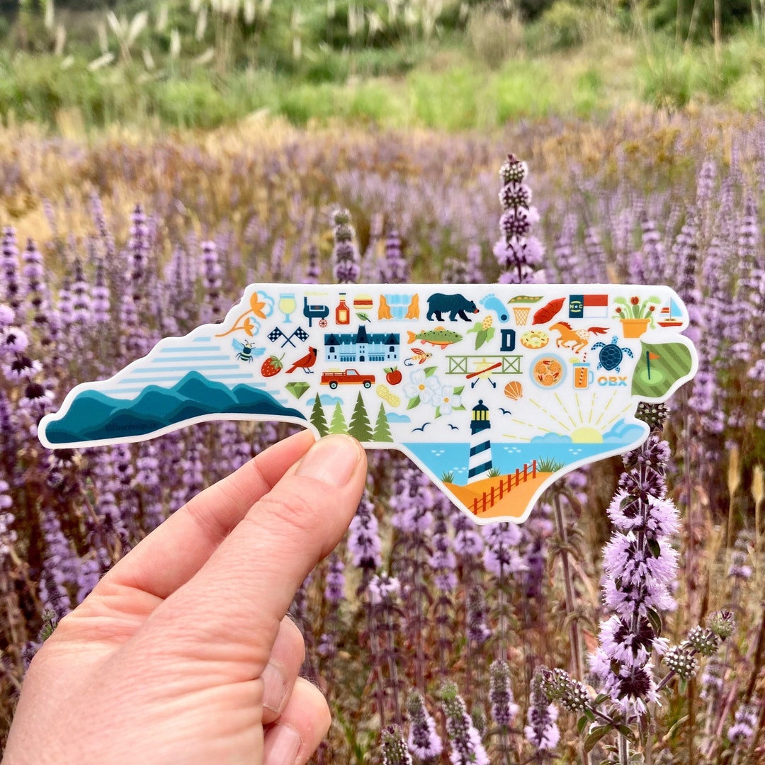 North Carolina Sticker, North Carolina Decal, North Carolina Gift ...