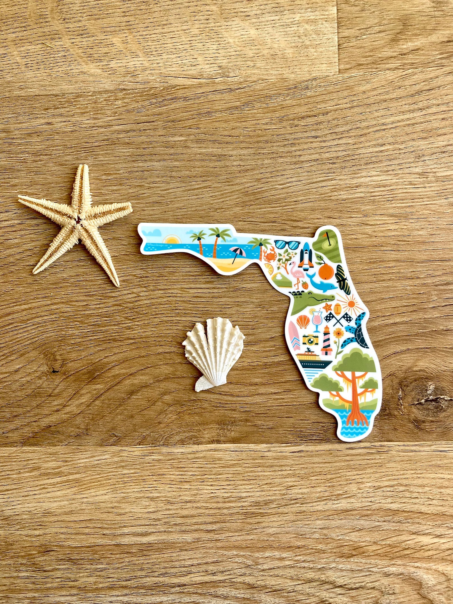 Florida Sticker, Florida Gift, State Map Decal, Waterproof Water Bottle ...