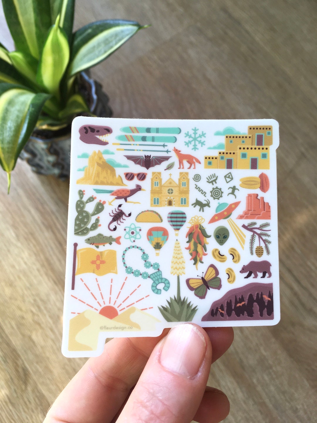 New Mexico Sticker, New Mexico Decal, New Mexico Gift, Home State Map ...