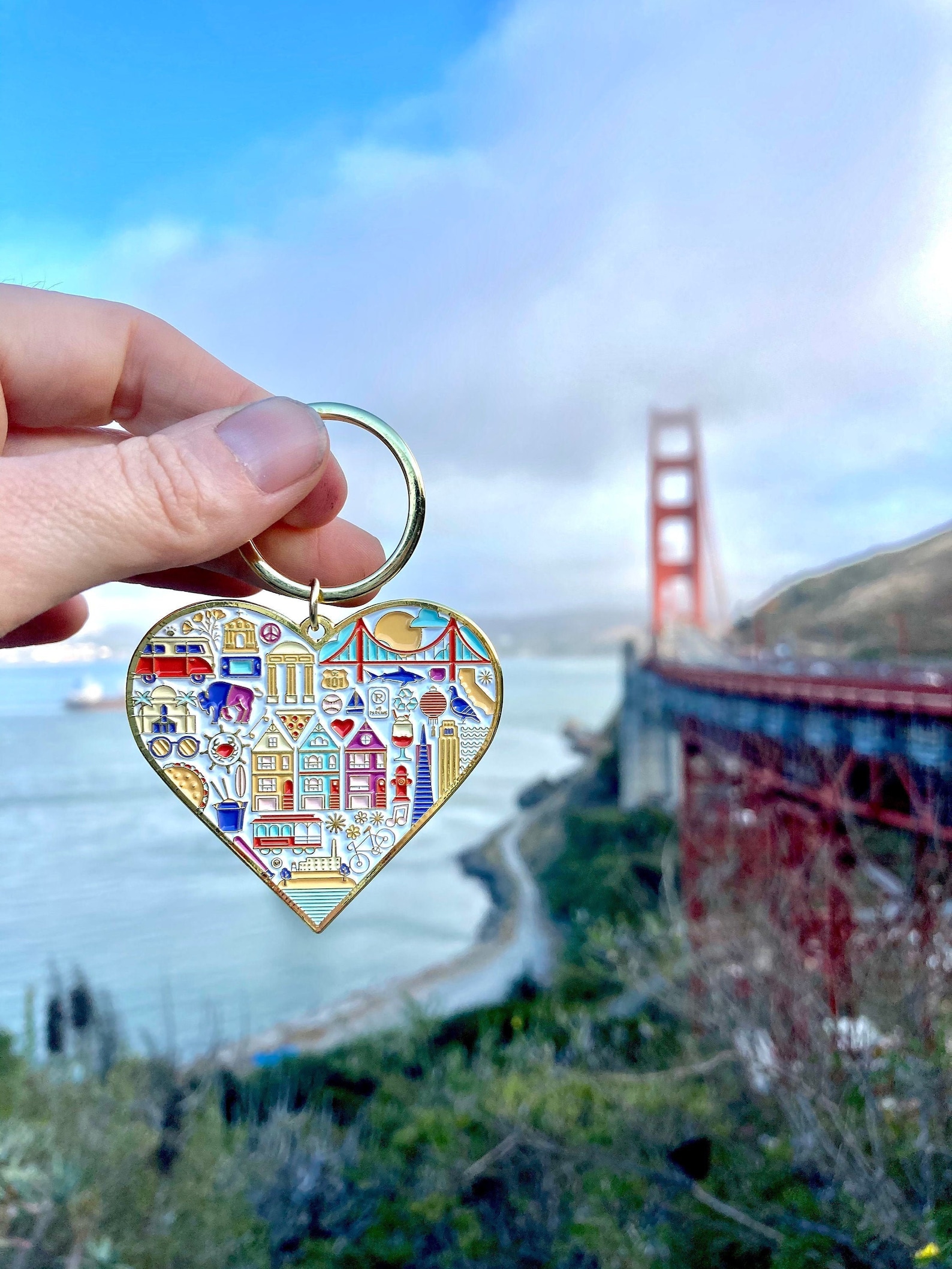 San Francisco Keychain San Francisco Gift Golden Gate - Etsy