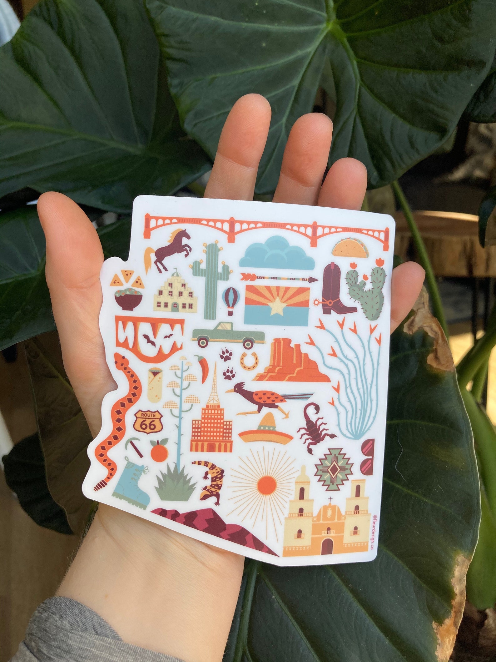 Arizona Vinyl Decal Arizona Sticker Car Decal State | Etsy