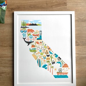 California State Print | California Decor | California Wall Print ...