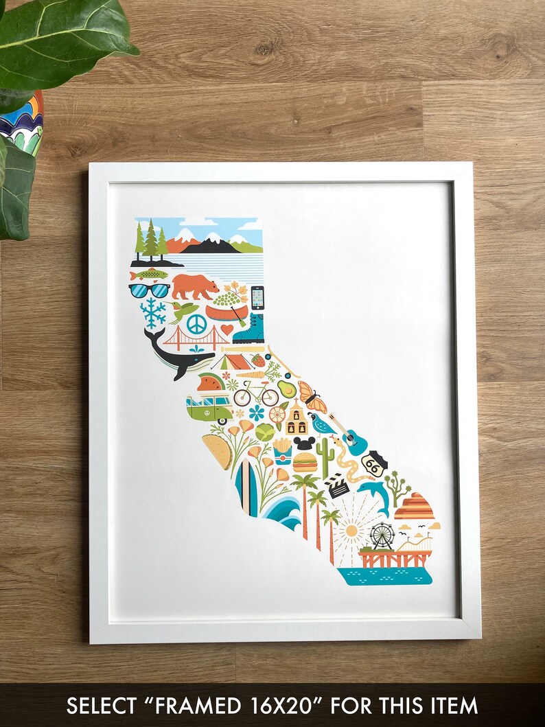 California State Print California Decor California Wall - Etsy