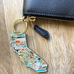 California Keychain, State Keychain, California Gift, Small ...