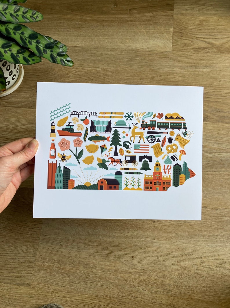 Pennsylvania Wall Art Pennsylvania Print Pennsylvania Gift - Etsy