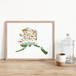 Alaska Print, Alaska Wall Art, Alaska Decor, Home State Art, Going Away ...