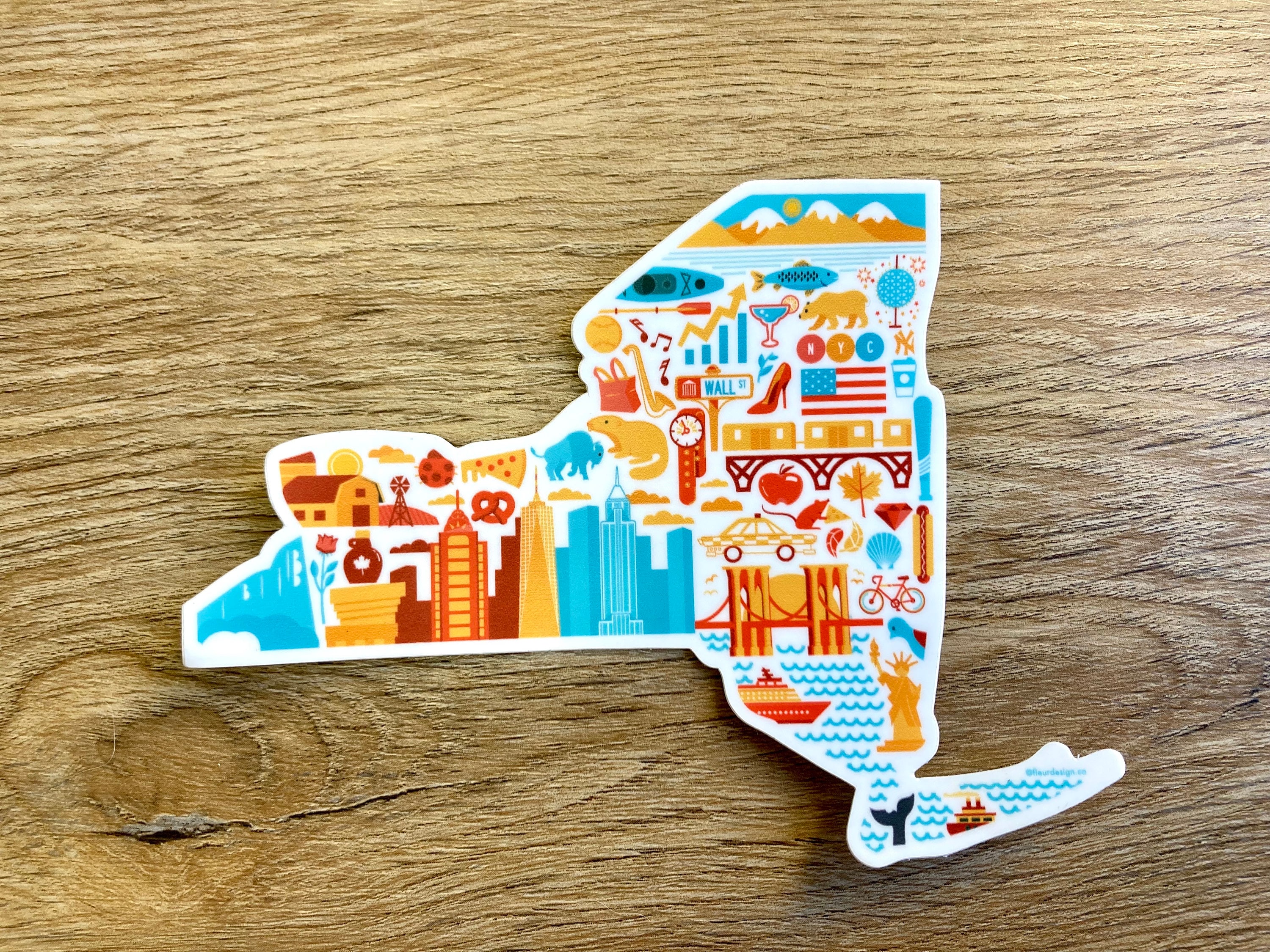New York Sticker New York Souvenir New York State Gift - Etsy