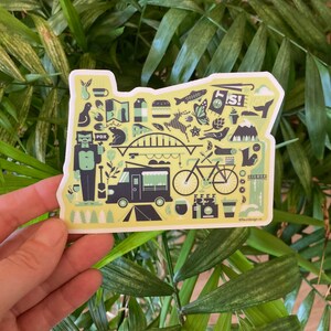 Oregon Sticker, Oregon Decal, Oregon Gift, Home State Map Sticker ...