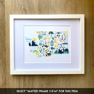 Washington State Print, Washington State Wall Decor, Washington Art ...