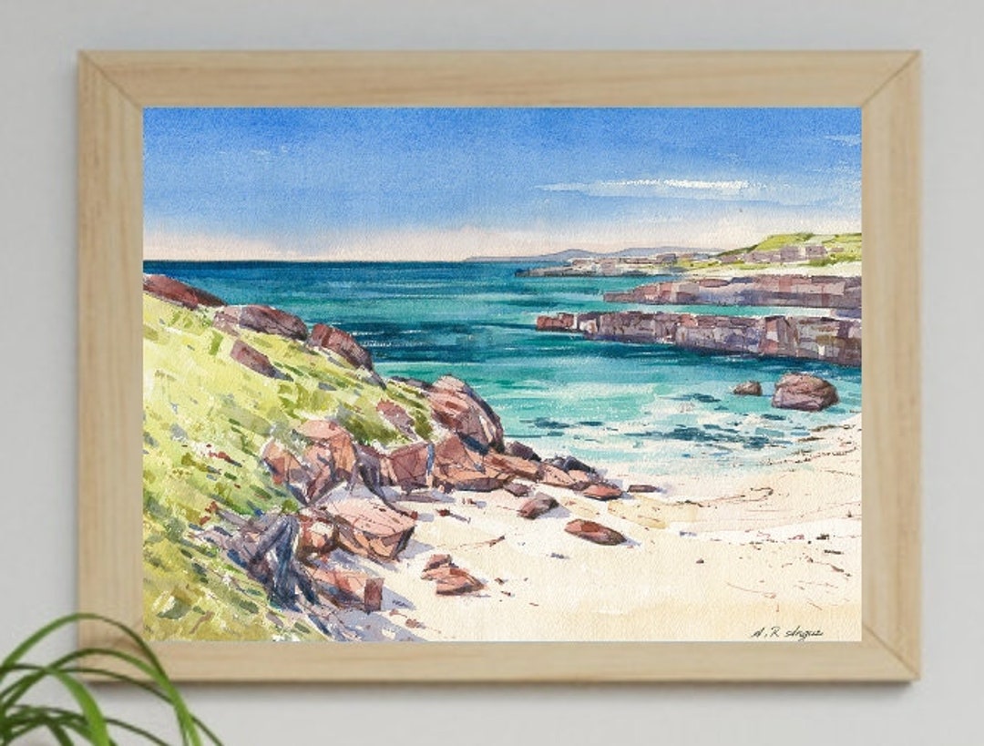Isle of Mull Print, Langamull Beach Print, Dervaig Mull Print, Scotland ...