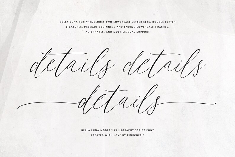 Bella Luna Script Font, Wedding Font, Elegant Font, Calligraphy Font ...