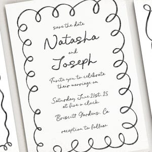 Wavy Squiggle Borders, SVG Hand Drawn Frames, Wavy Frames, Whimsical ...