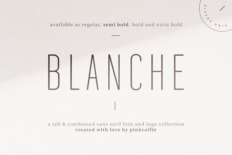 Blanche | Font Pack, Logo Pack, Sans Serif Font, Modern Font ...