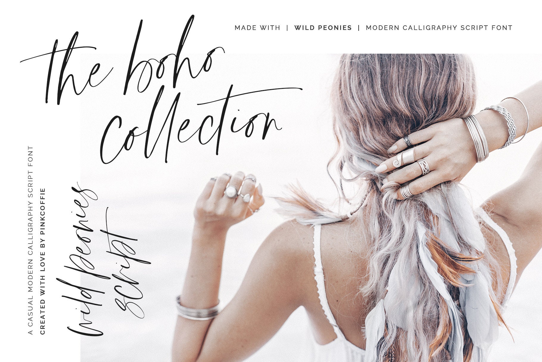 Wild Peonies Handwritten Script Font, Wedding Font Cricut, Calligraphy ...