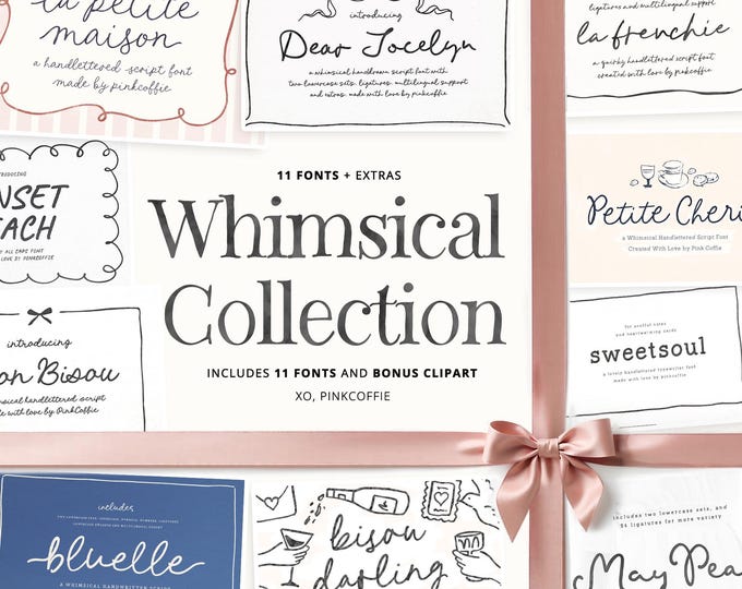 11 Whimsical Handwritten Wedding Fonts, Script Font Bundle, Script ...