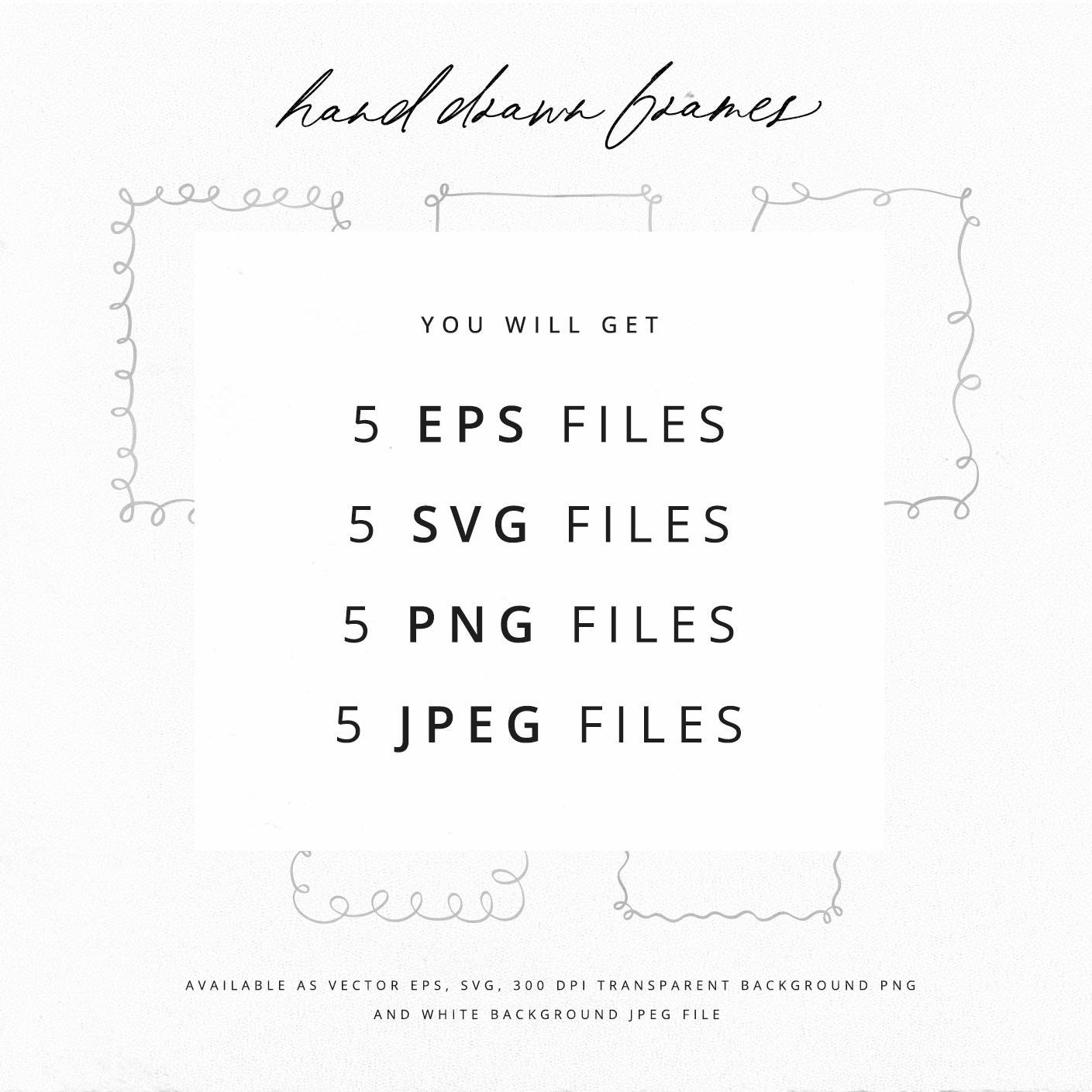 Wavy Squiggle Borders, SVG Hand Drawn Frames, Wavy Frames, Whimsical ...