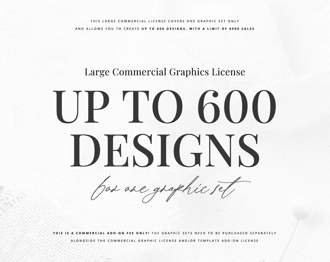 LARGE Commercial Graphics License for ONE Graphic Collection ...
