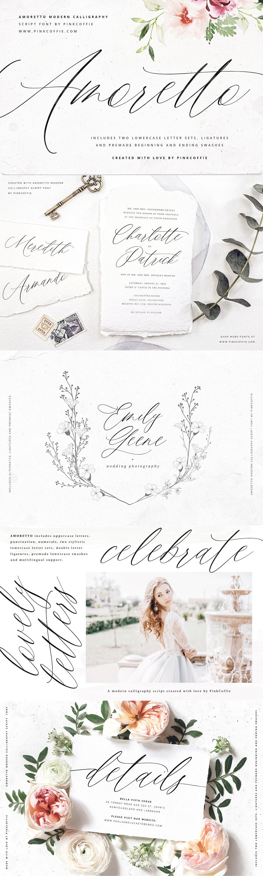 Script Font Bundle, Wedding Font Bundle, Modern Calligraphy Font Bundle ...