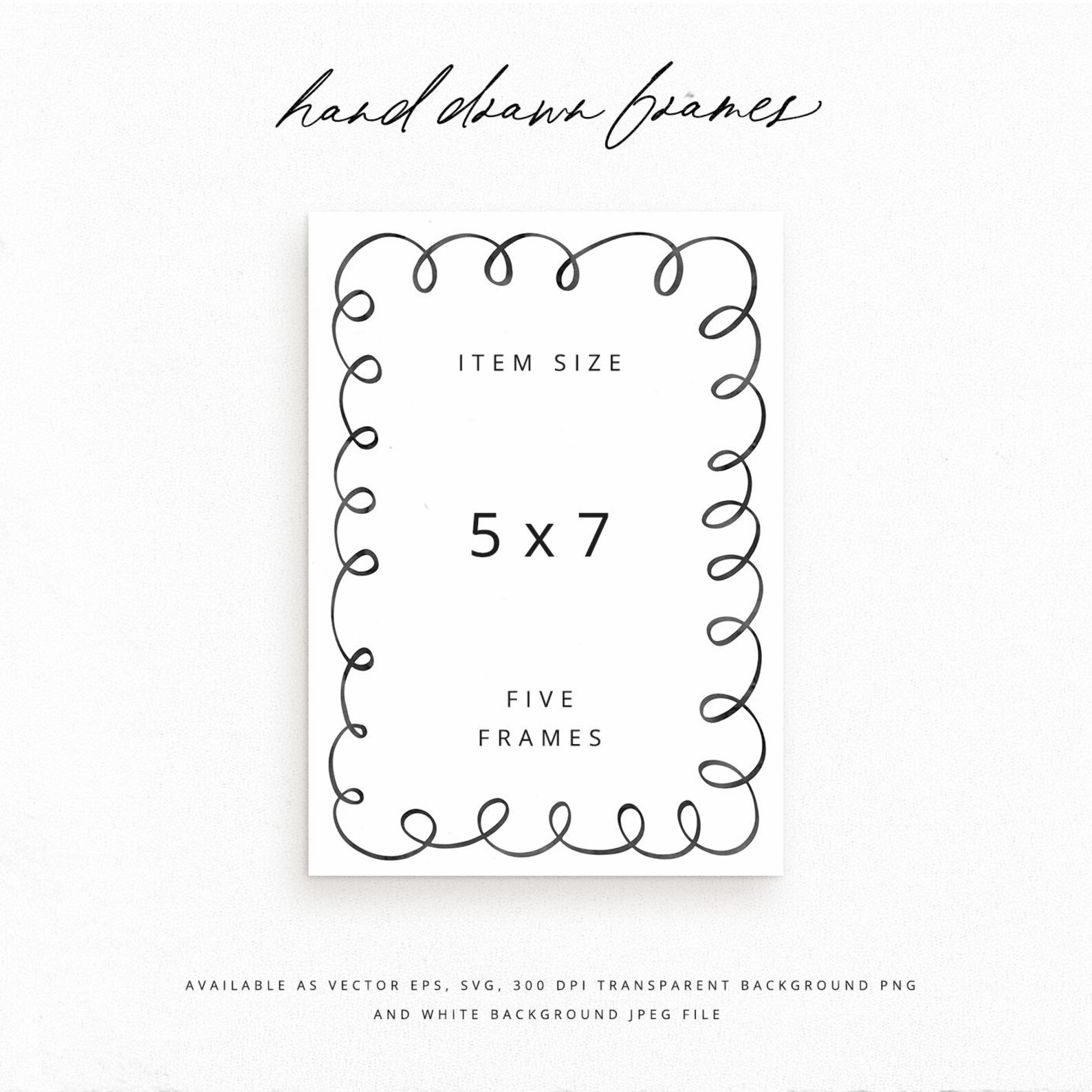 Wavy Squiggle Borders, SVG Hand Drawn Frames, Wavy Frames, Whimsical ...