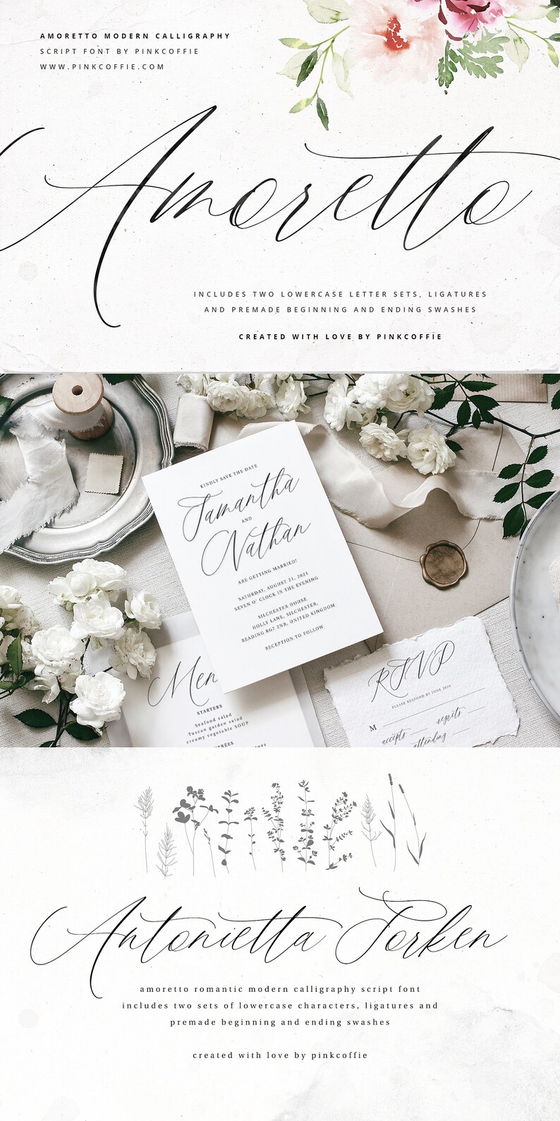 Handwritten Wedding Font Bundle, Script Font Bundle, Script Fonts ...