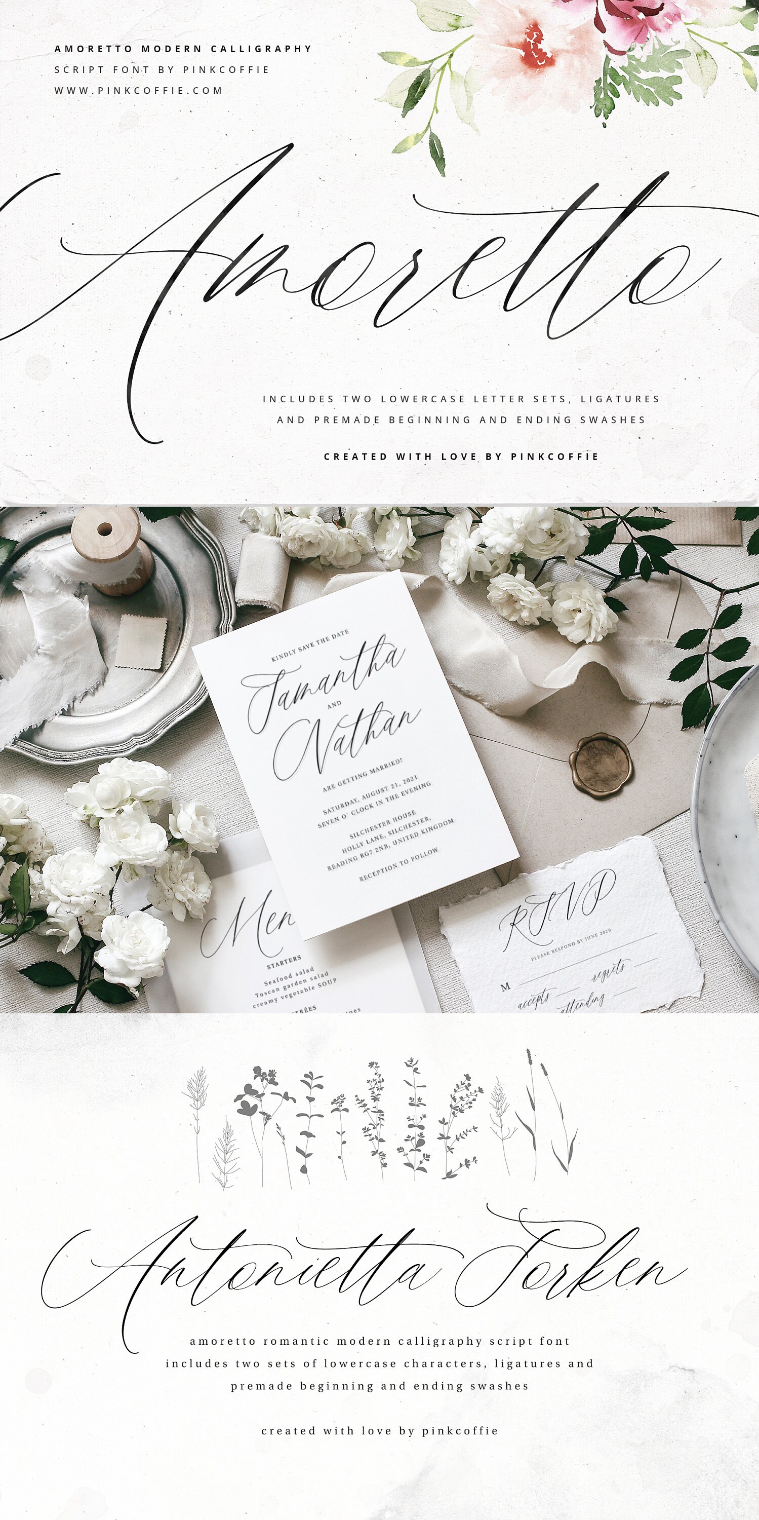 Handwritten Wedding Font Bundle, Script Font Bundle, Script Fonts ...