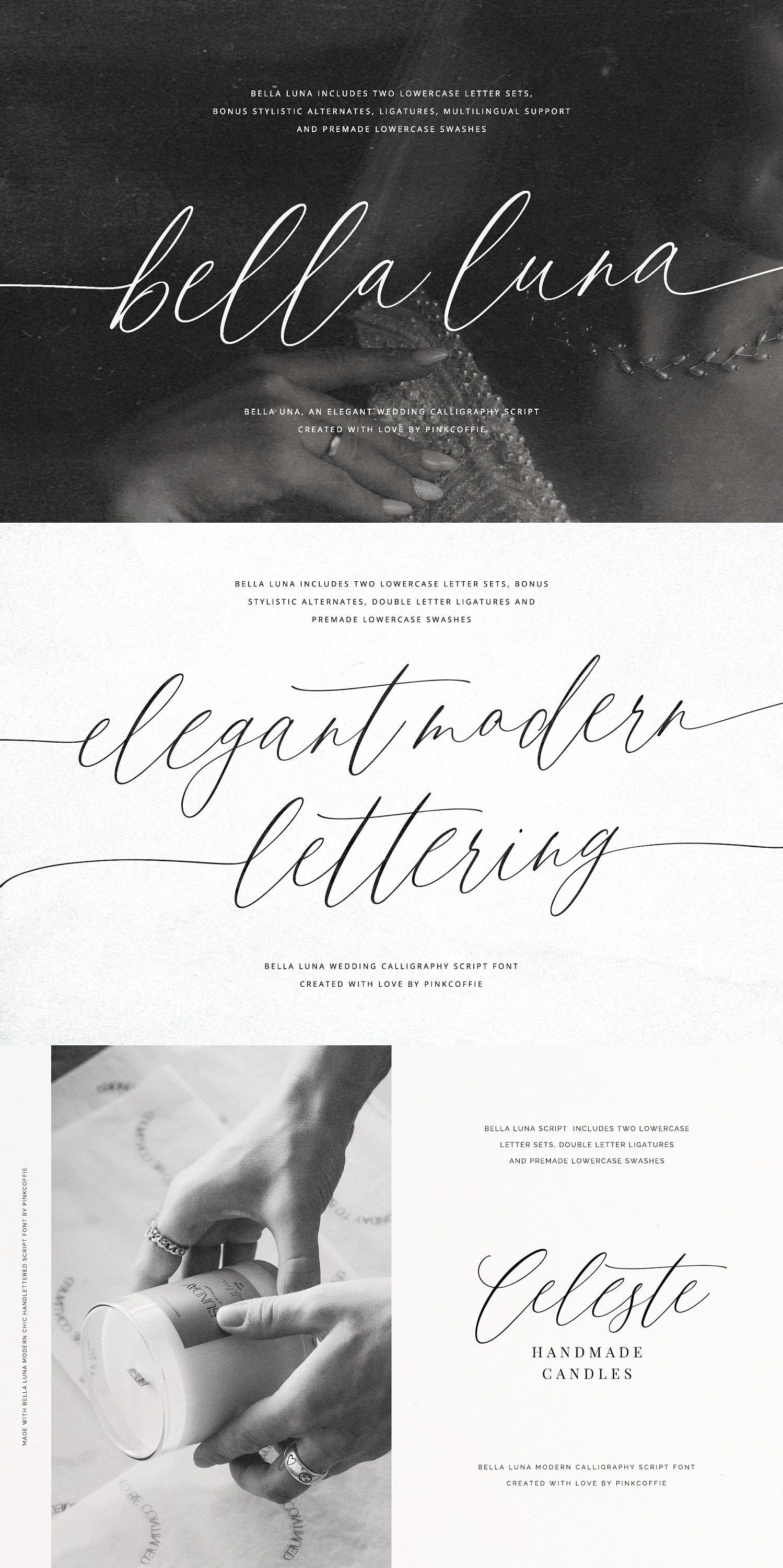 Handwritten Wedding Font Bundle, Script Font Bundle, Script Fonts ...