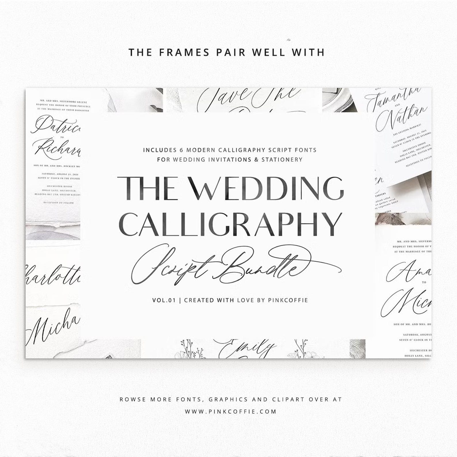 6 Wedding Crest Frames, Handdrawn Crests, Diy Wedding Monogram, Wedding ...