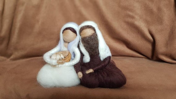 Nativity Set mary Joseph and Baby Jesus | Etsy
