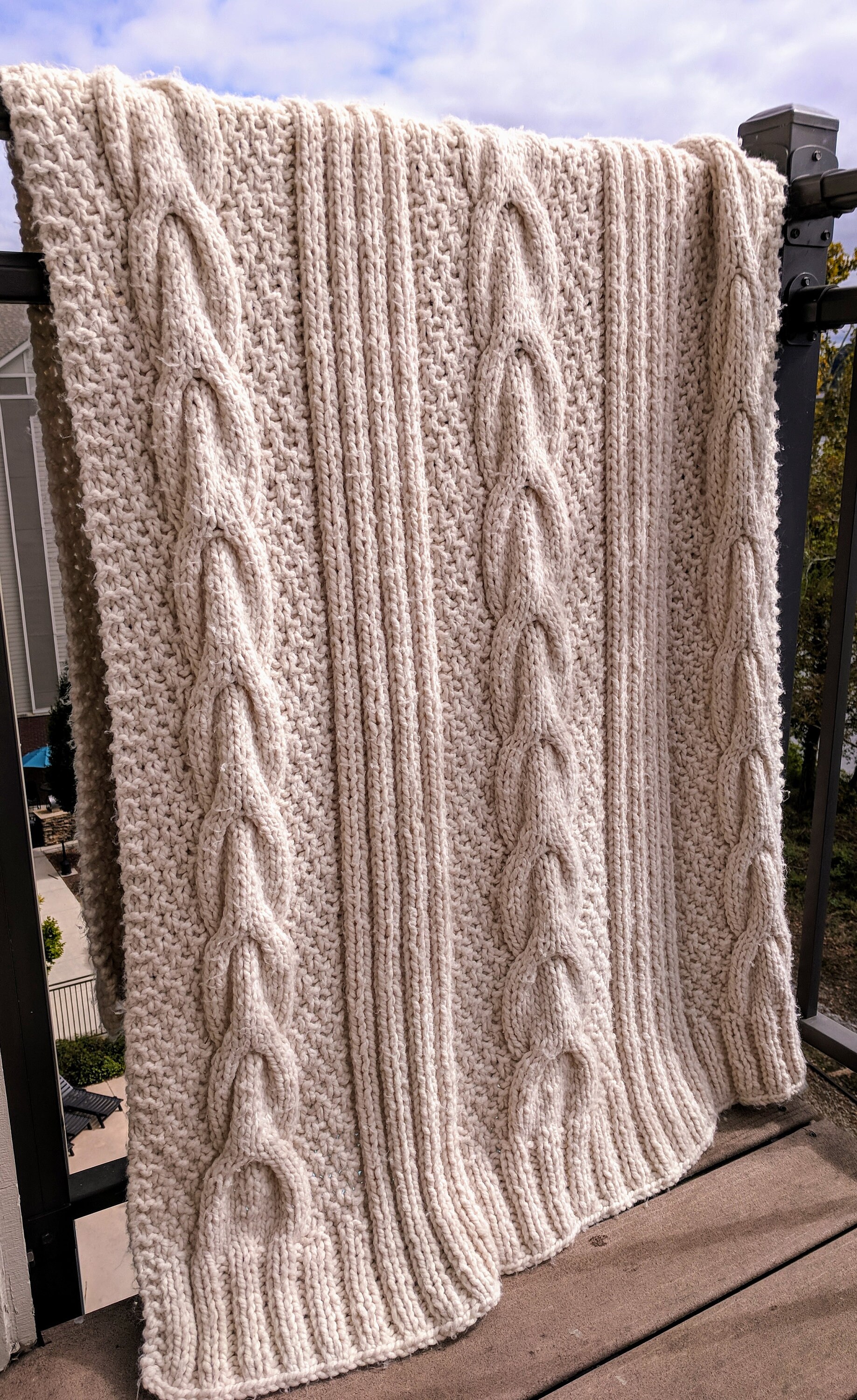 Custom Knit Cable Throw - Etsy