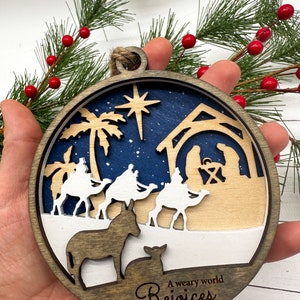 Nativity Ornament, Nativity Scene Ornament, Christmas Ornament ...