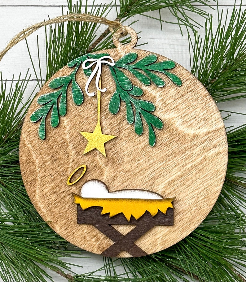 Circle Nativity Scene Ornament A Radiant Symbol of Christmas Joy ...
