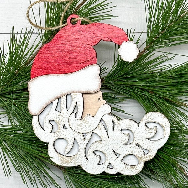 Santa Ornaments - Etsy