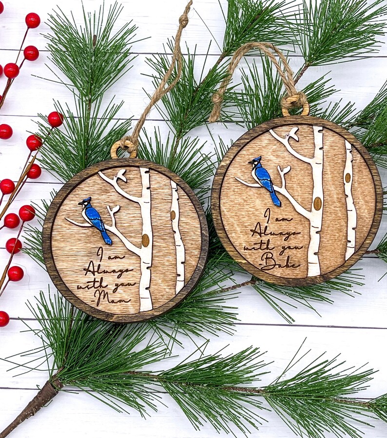 Blue Jay Memorial Ornament, Personalized Sympathy Ornament, Blue Jay ...