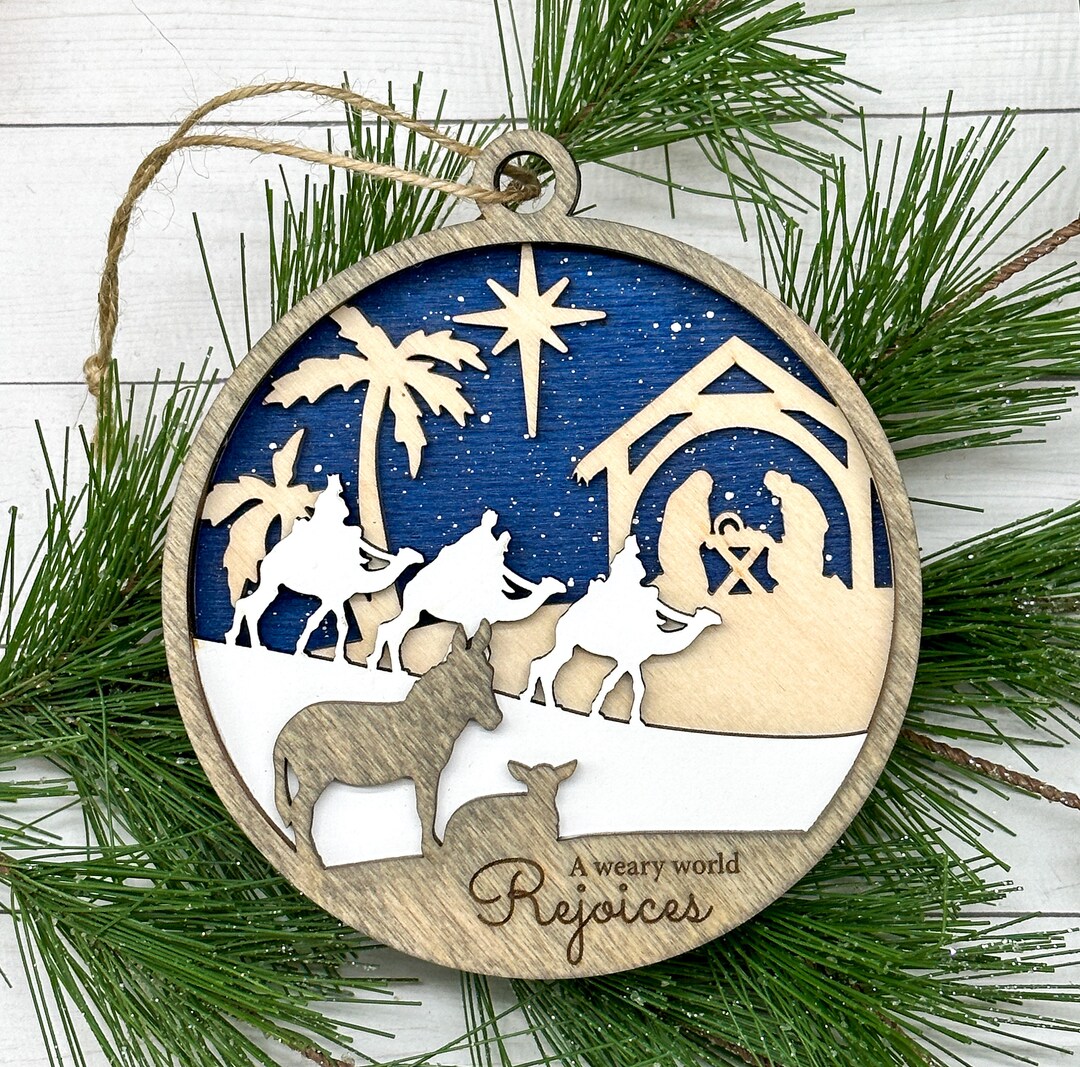 Nativity Ornament, Nativity Scene Ornament, Christmas Ornament ...