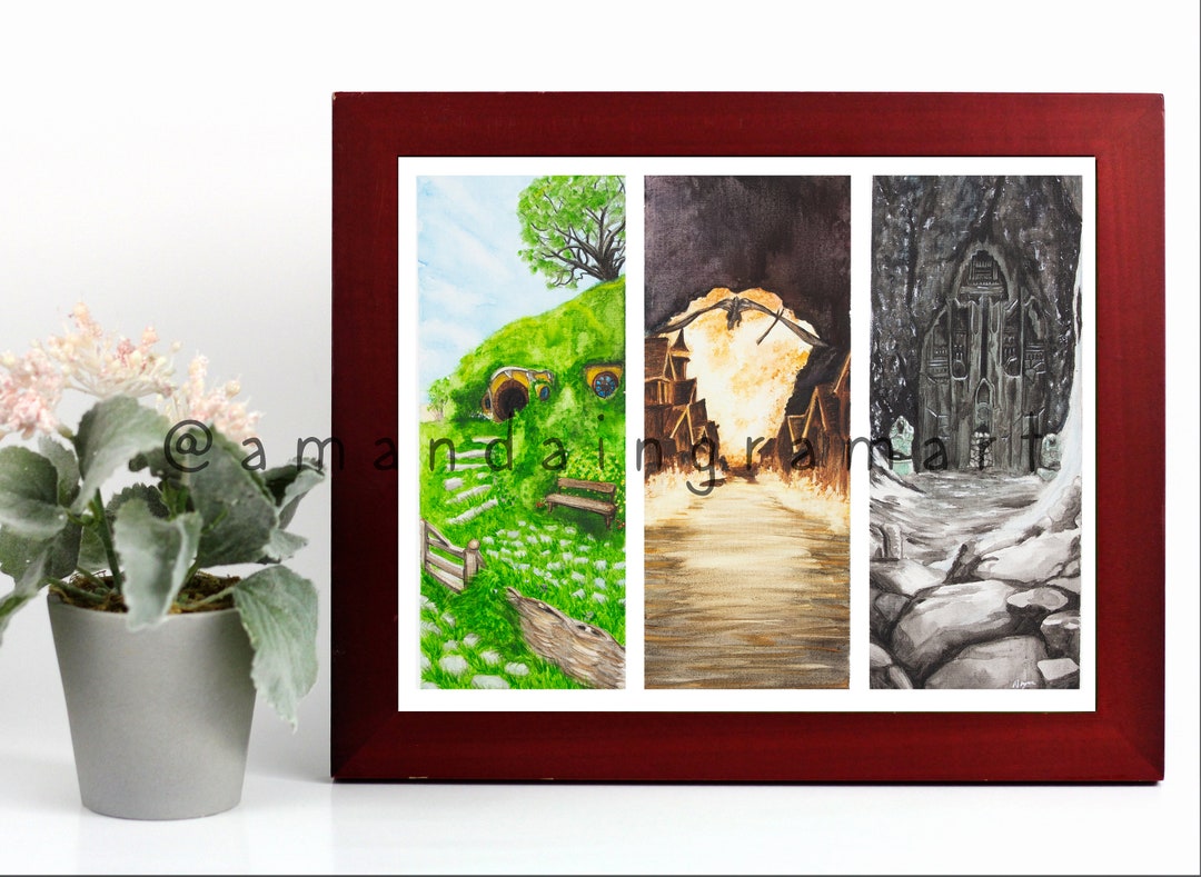 Landscapes From the Hobbit, Watercolour Art Print, LOTR - Etsy