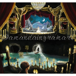 Mirror / Phantom / Phantom of the Opera/ Fan Art / Art Print / - Etsy
