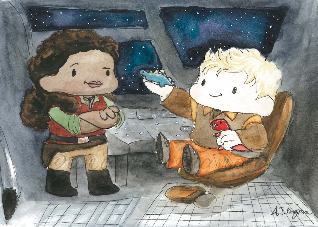 Firefly Zoe and Wash, Watercolour Art Print, Caricature - Etsy