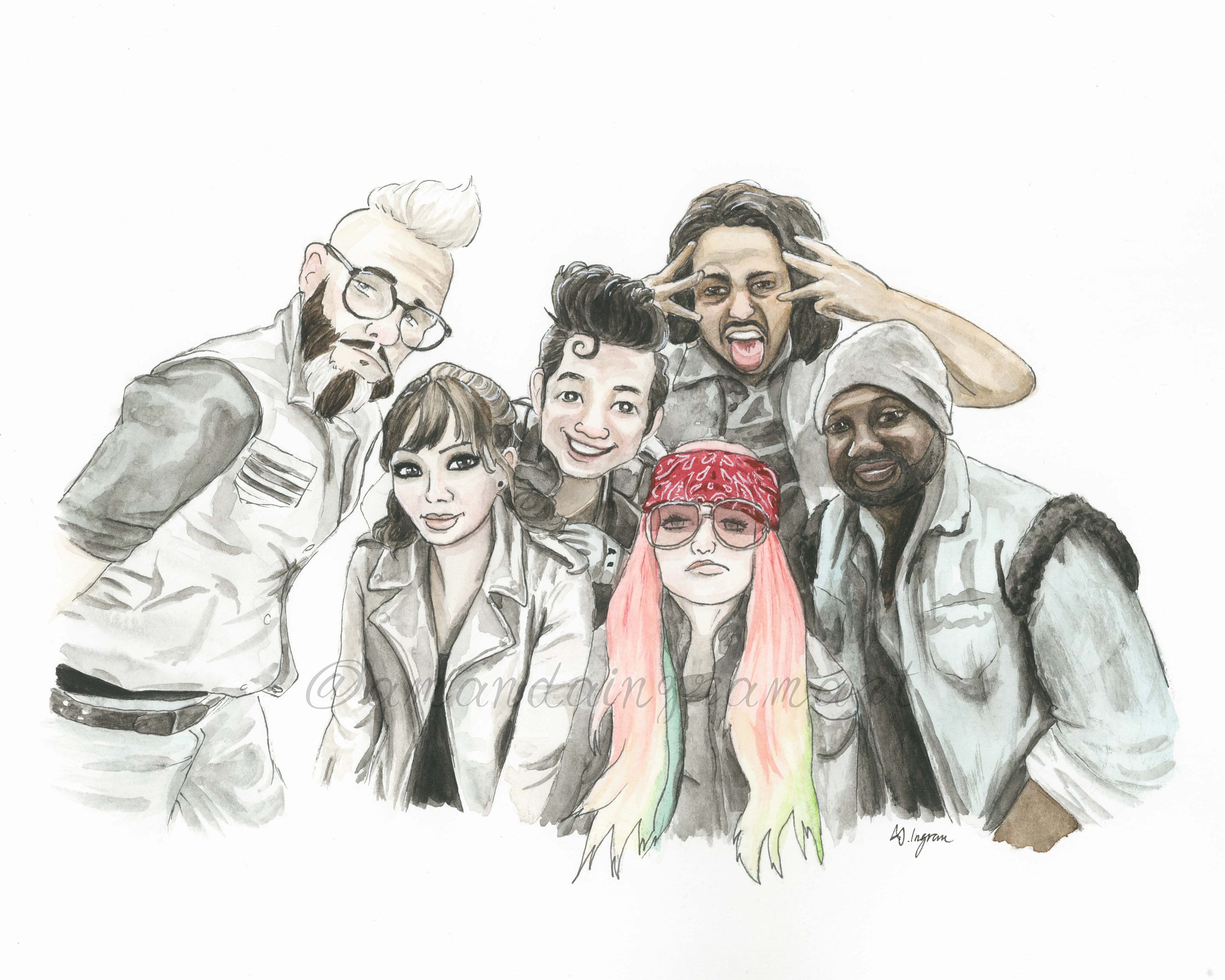 Rowdy 3 Watercolour Art Print - Etsy