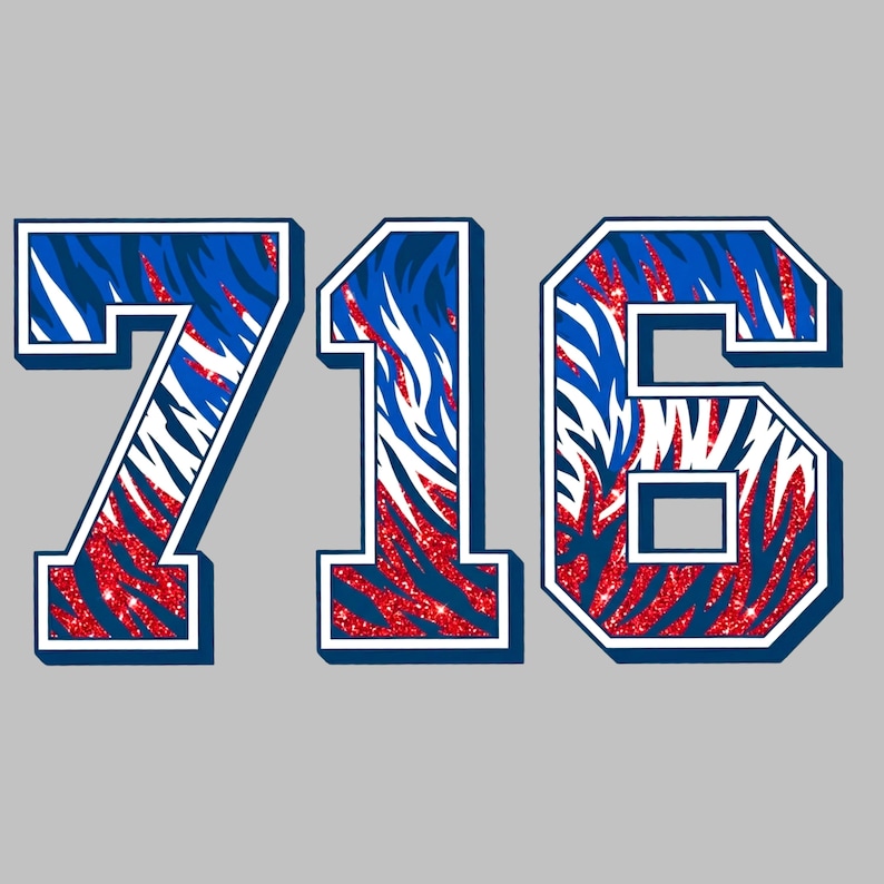 716 Buffalo Glitter Zubaz - Etsy