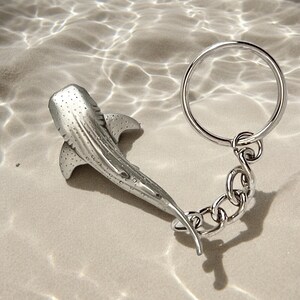 Pewter Whale Shark Keychain: Ocean Lover Gift - Etsy