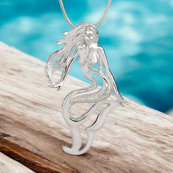 Silver Mermaid Charm - Etsy