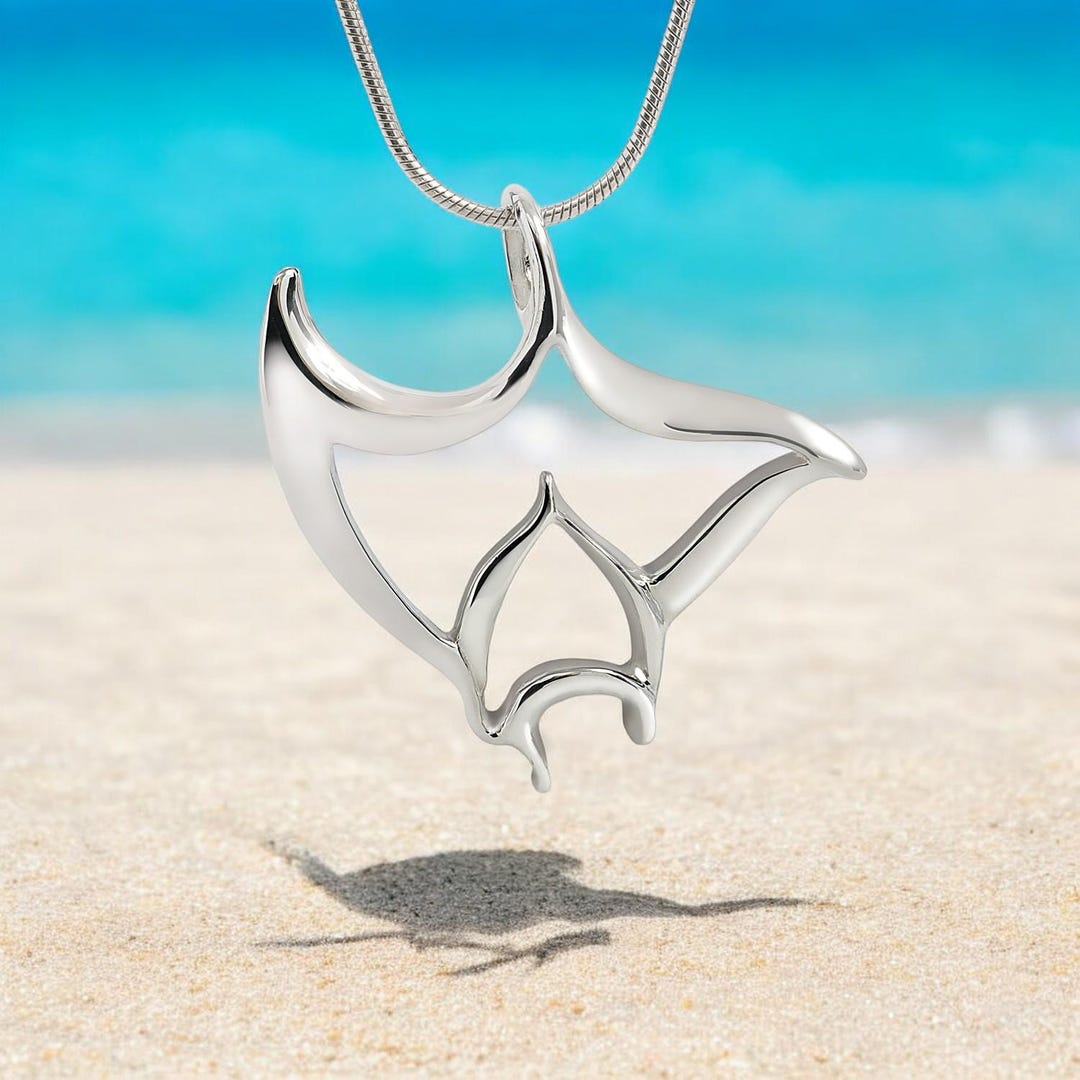 925 Sterling Silver | Stingray Necklace for Women - Manta Ray Necklace ...