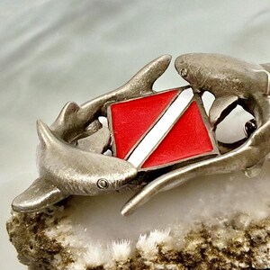 Shark Diver Necklace Pewter Pendant- Shark Gift for Women and Men, Reef ...