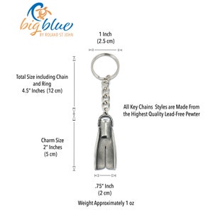 Diving Keychain for Men and Women - Dive Fin Keychain Big Blue Jewelry ...