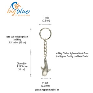 Pewter Whale Shark Keychain: Ocean Lover Gift - Etsy