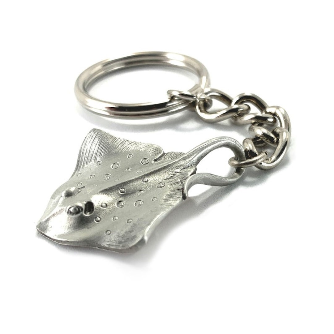 Stingray Keyring With Dive Flag, Gifts for Stingray Lovers, Realistic ...