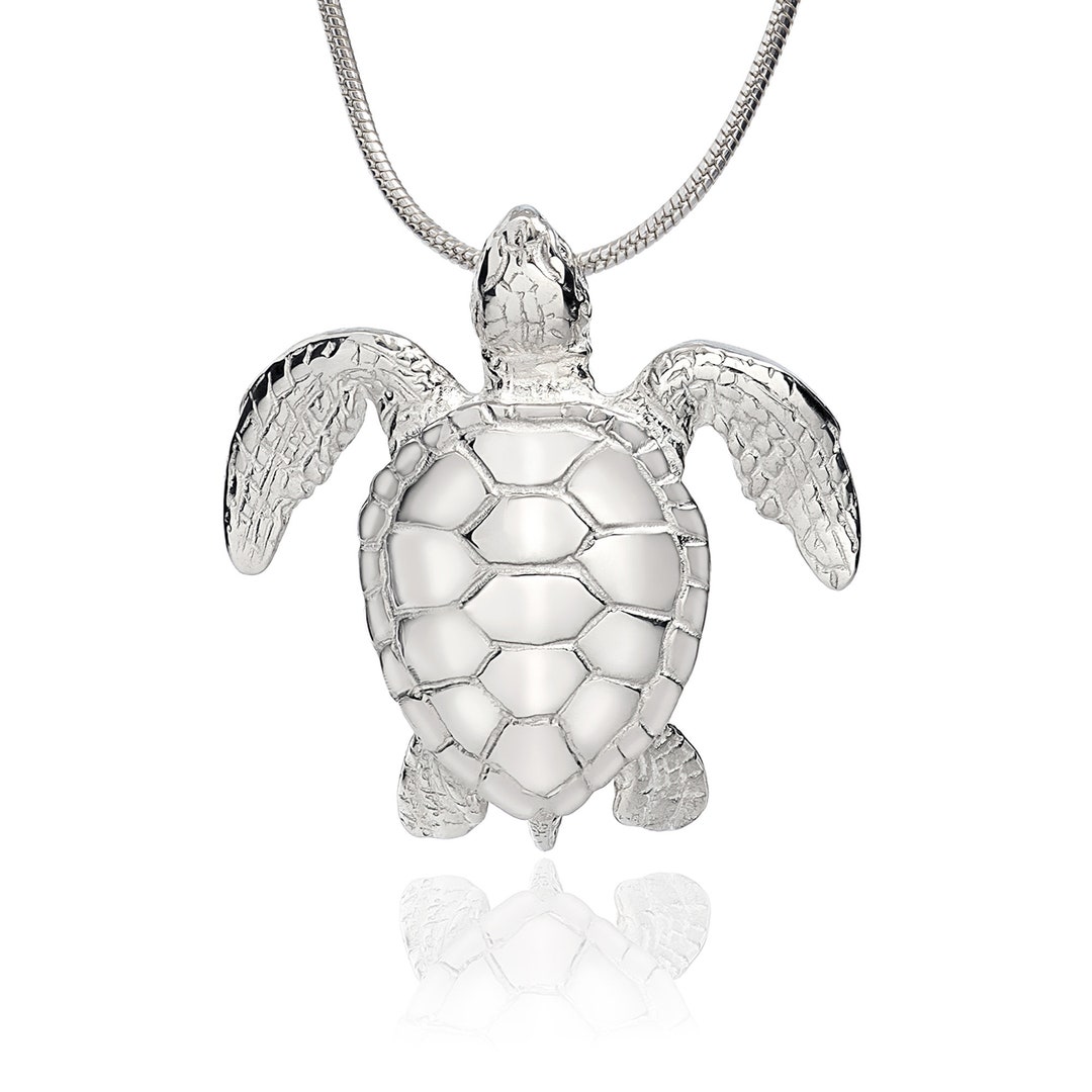 925 Sea Turtle Necklace Sterling Silver Necklace Ocean Inspired Beach ...