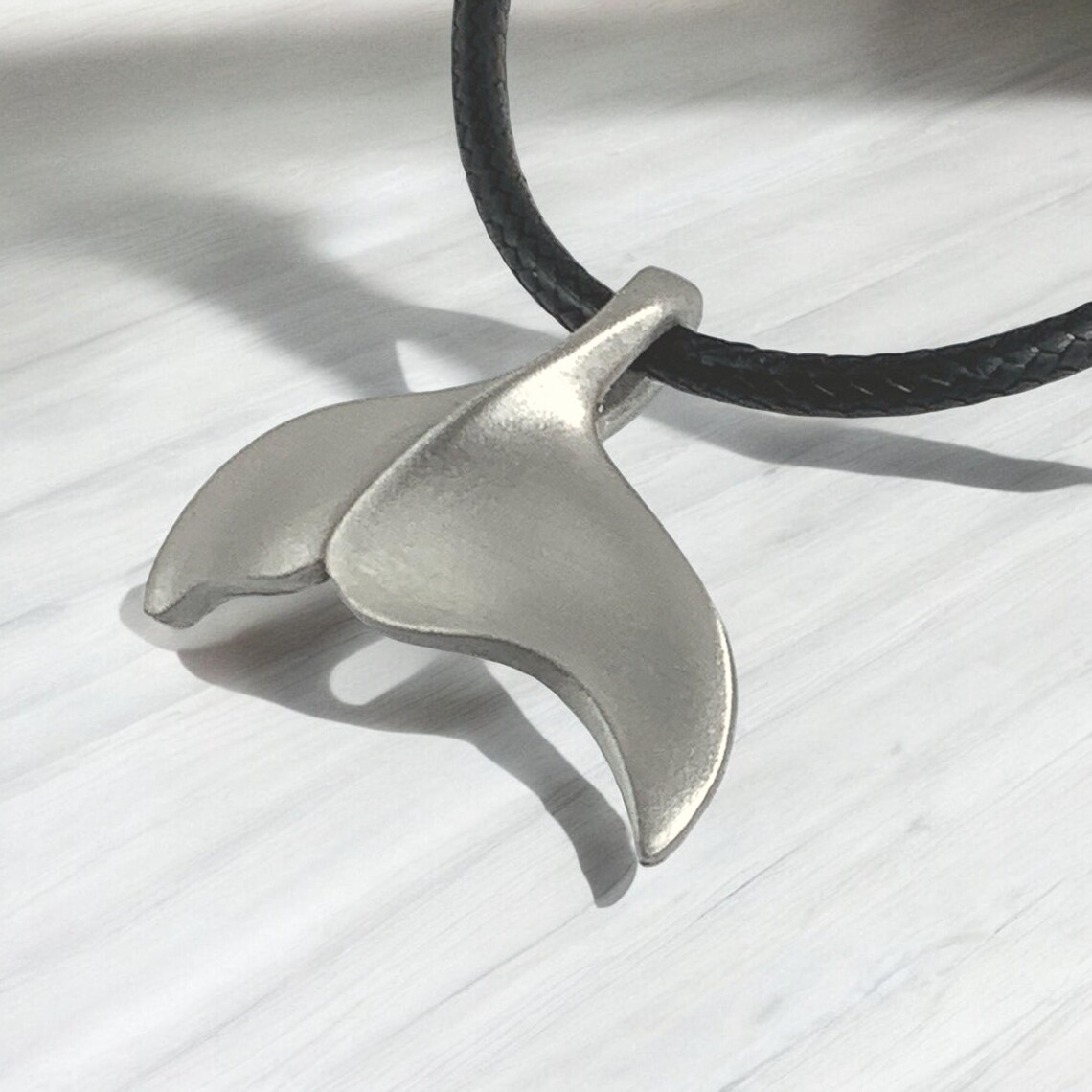 Pewter Whale Tail Necklace: 3D Fluke Pendant, Ocean Jewelry - Etsy
