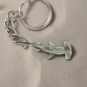 Pewter Hammerhead Shark Keychain: Ocean Lover Gift - Etsy