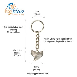 Shark Tooth Keychain, Shark Tooth Keyring, Tiger Shark Tooth Key Chain ...